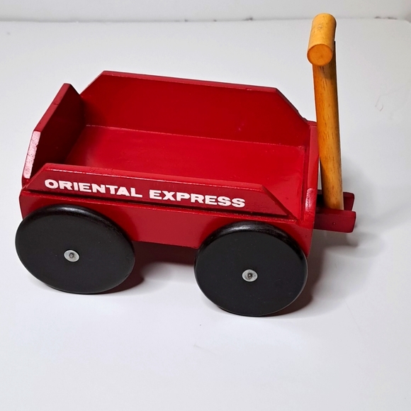 unbranded | Accents | Small Red Wooden Wagon | Poshmark